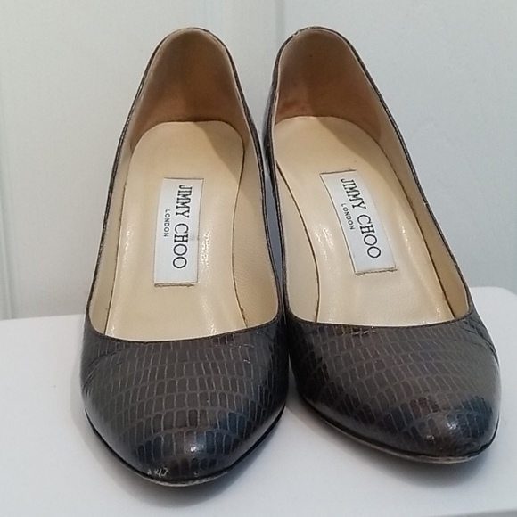 Jimmy Choo | Shoes | Jimmy Choo Snake Skin Almond Toe Pumps | Poshmark